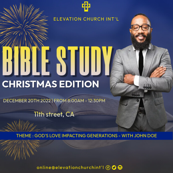 Copy of BIBLE STUDY SERVICE (1) | PosterMyWall