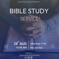 BIBLE STUDY SERVICE (1) Template | PosterMyWall