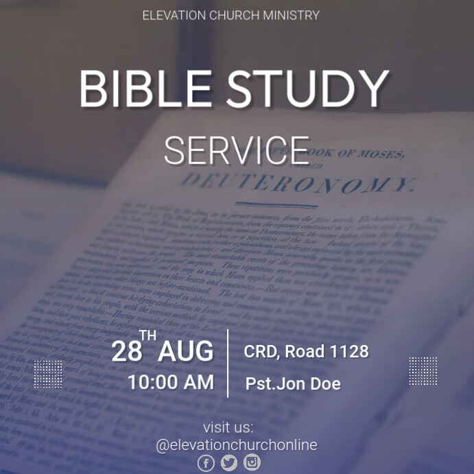 Copy of BIBLE STUDY SERVICE (6) | PosterMyWall