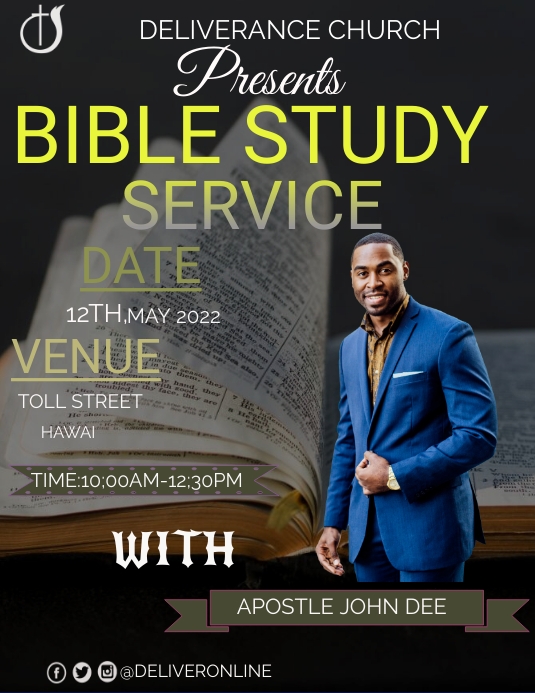 bible study service Template | PosterMyWall