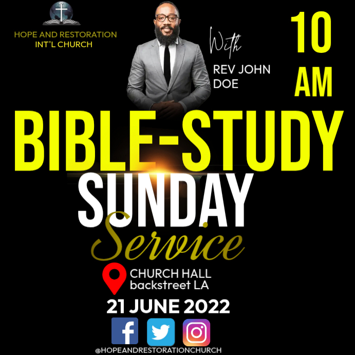 bible study service Template | PosterMyWall