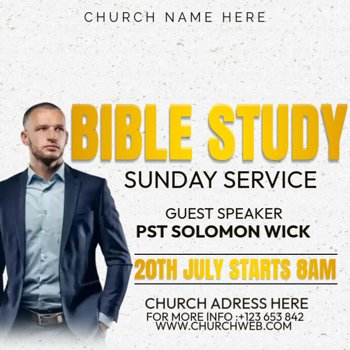 Copy of Bible study service | PosterMyWall