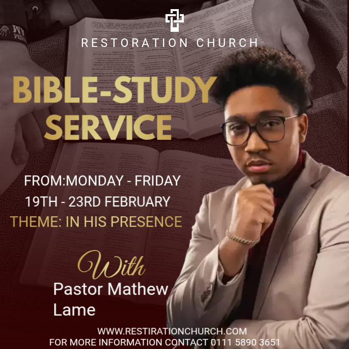 Bible study service Template | PosterMyWall