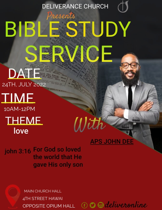 Copy of bible study service | PosterMyWall
