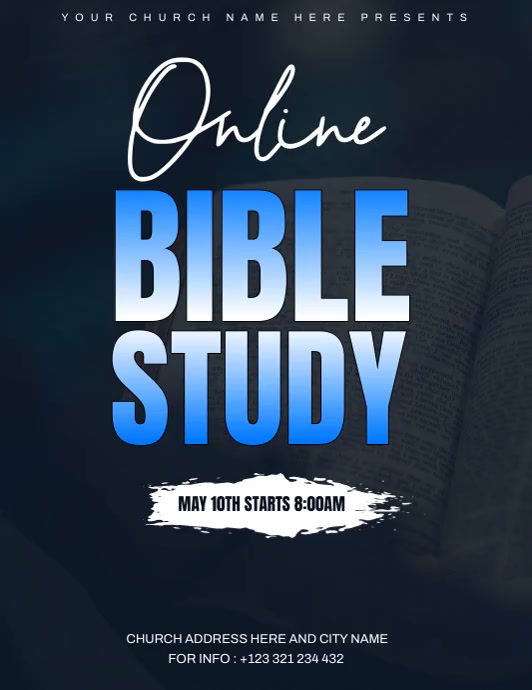 Bible study service Template | PosterMyWall