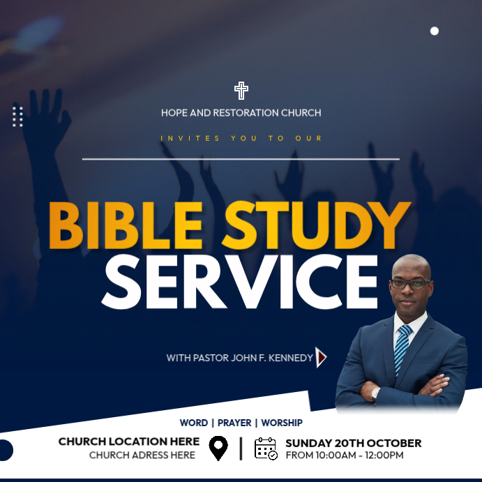 Copy of bible study service | PosterMyWall