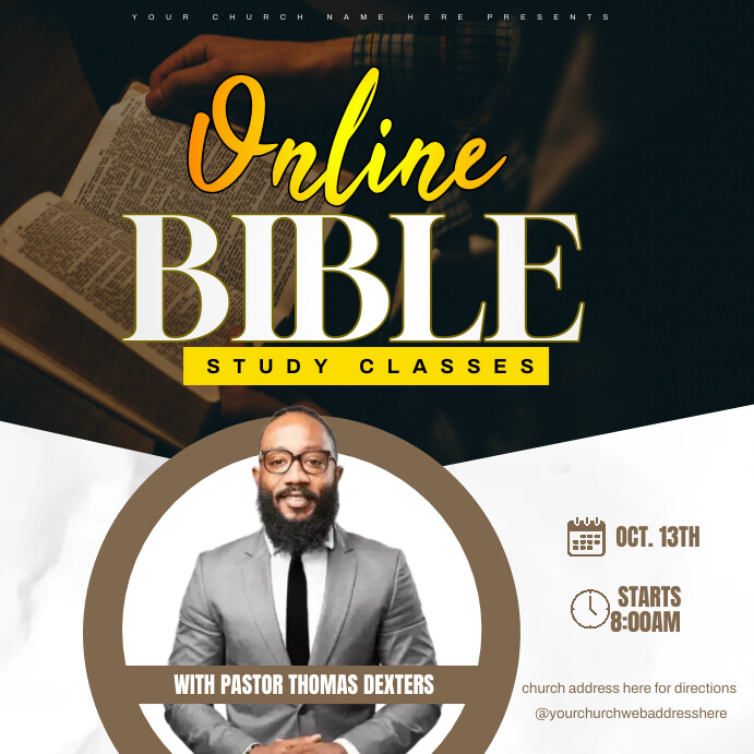 Bible study service Template | PosterMyWall