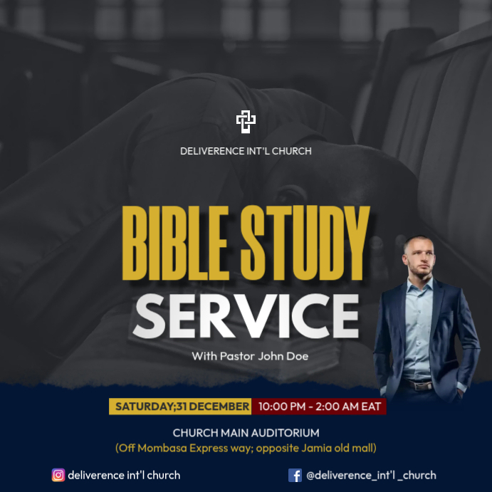 Bible study service Template | PosterMyWall