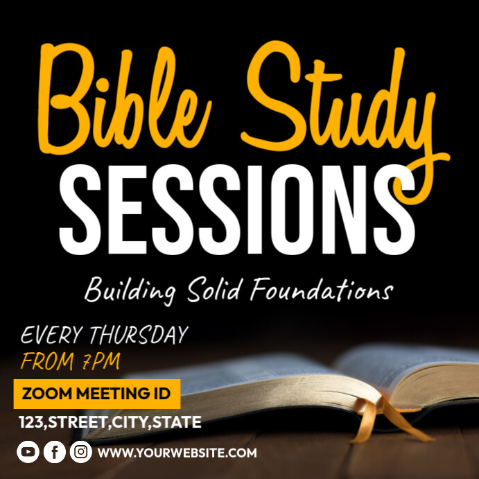 Copy of Bible Study Session | PosterMyWall