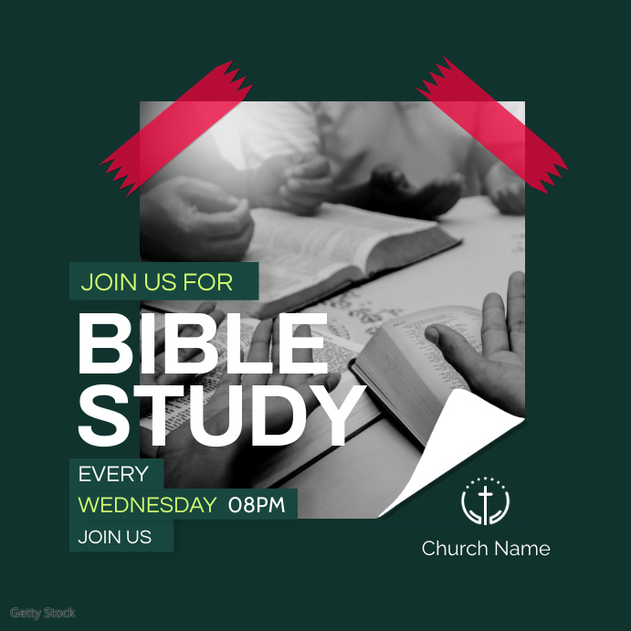 bible study simple advertising instagram post Template | PosterMyWall