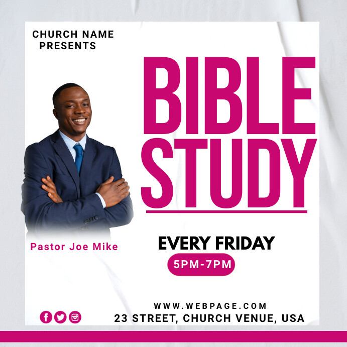 bible study social media Template | PosterMyWall