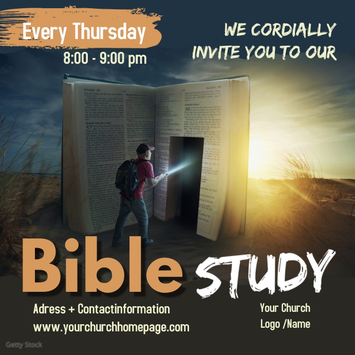 Bible Study Social Post Template | PosterMyWall