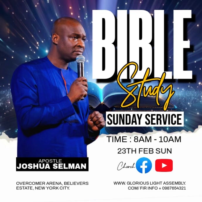 Bible study Sunday service Template | PosterMyWall