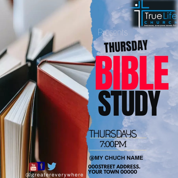 Copy of BIBLE STUDY TEMPLATE | PosterMyWall