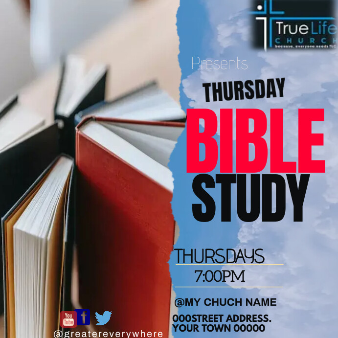 Modèle BIBLE STUDY TEMPLATE | PosterMyWall