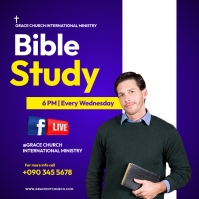 Prayer Bible Study Church Social Media Ad Template | PosterMyWall