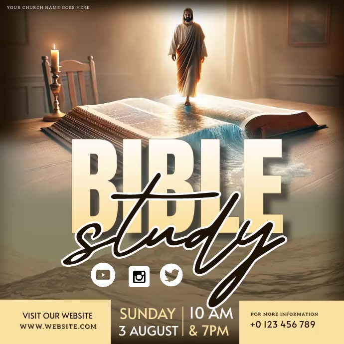 BIBLE STUDY TEMPLATE | PosterMyWall