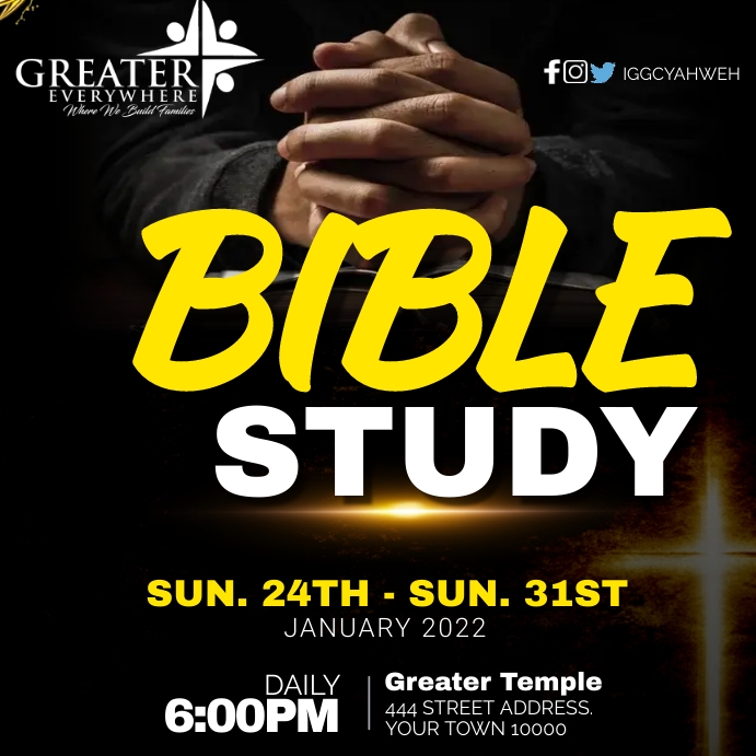 BIBLE STUDY TEMPLATE | PosterMyWall