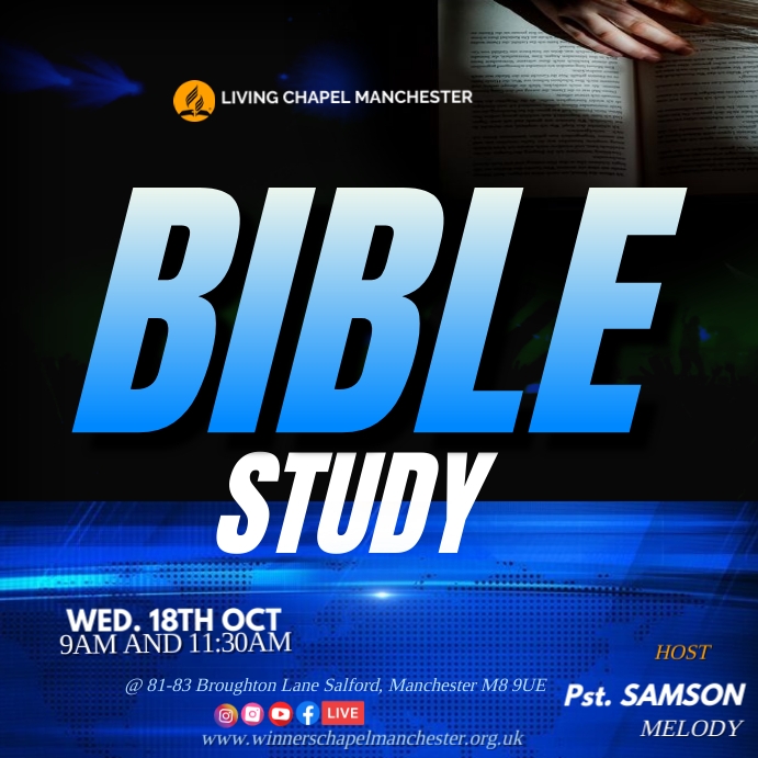 Modèle BIBLE STUDY TEMPLATE | PosterMyWall