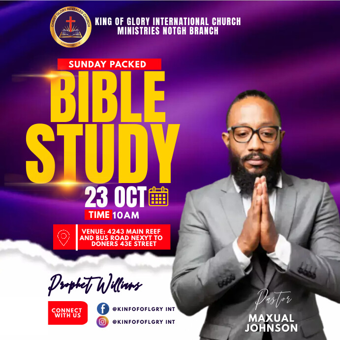 bible study WORSHIP FLYER Template | PosterMyWall