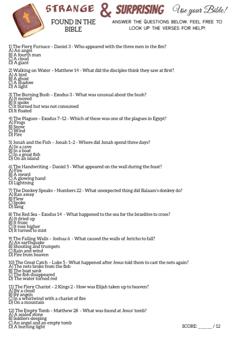 Plantilla de Bible Trivia Game, Bible Scavenger Hunt | PosterMyWall