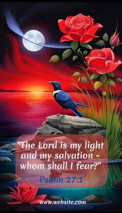 Copy of Bible verse ( Psalm 27:1) | PosterMyWall