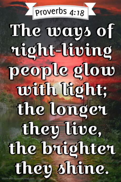 Bible Verse Christian Church Proverbs 4:18 Template | PosterMyWall