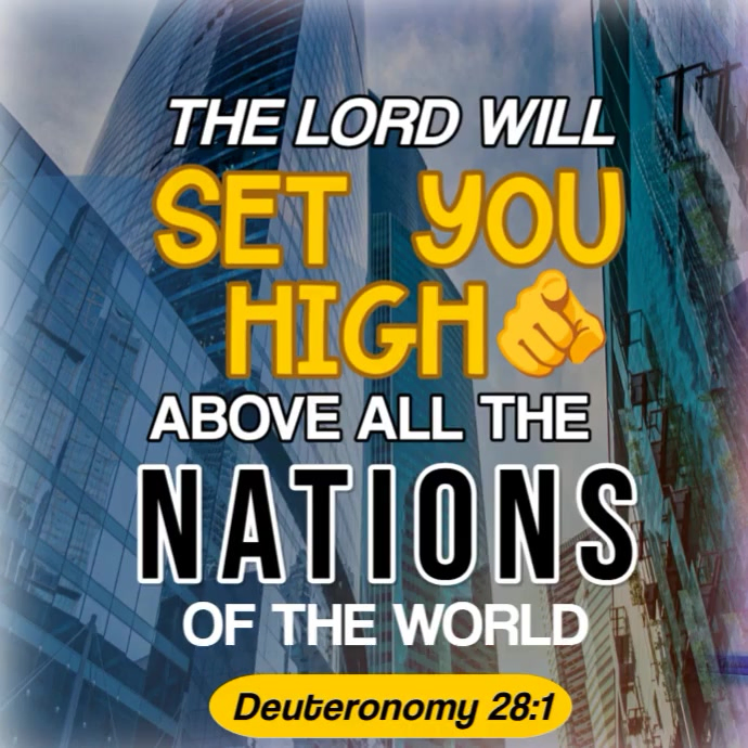 Bible verse deuteronomy 28:1 Instagram design video template | PosterMyWall