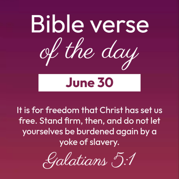 Bible verse of the day june 30 Template | PosterMyWall