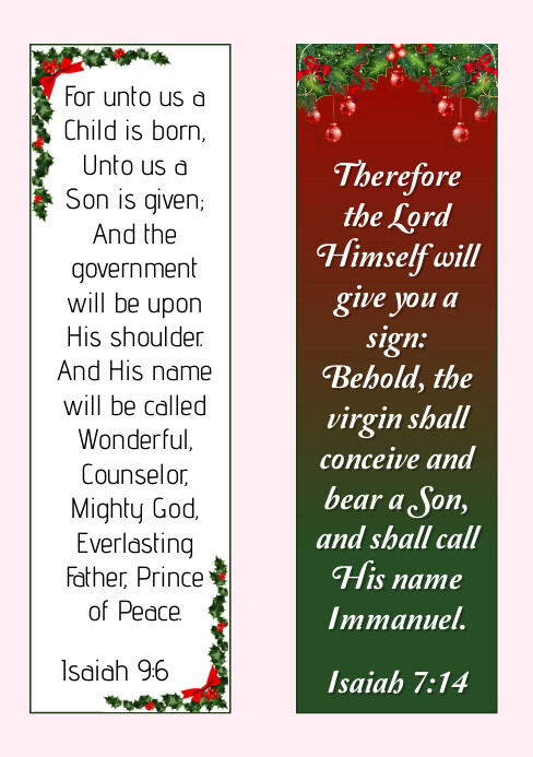 Copy of BIBLE VERSES ISAIAH 9:6 7:14 CHRISTMAS FLYER | PosterMyWall