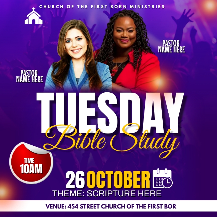 bible weekly bible study Template | PosterMyWall