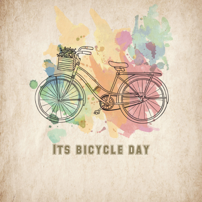 Plantilla de Bicycle Day Instagram Post | PosterMyWall