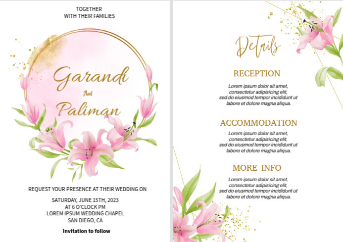 Bifold wedding invitation | Honestweddingadvice.com