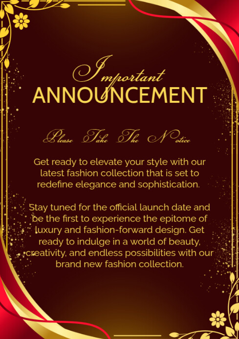 Plantilla de Big announcement today | PosterMyWall