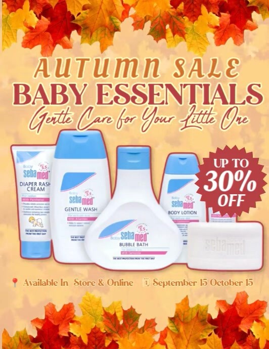 Copy of Big Autumn Discounts On Baby Lotion | PosterMyWall