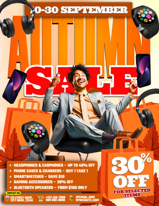 Big Autumn Sale Starts Now Template | PosterMyWall
