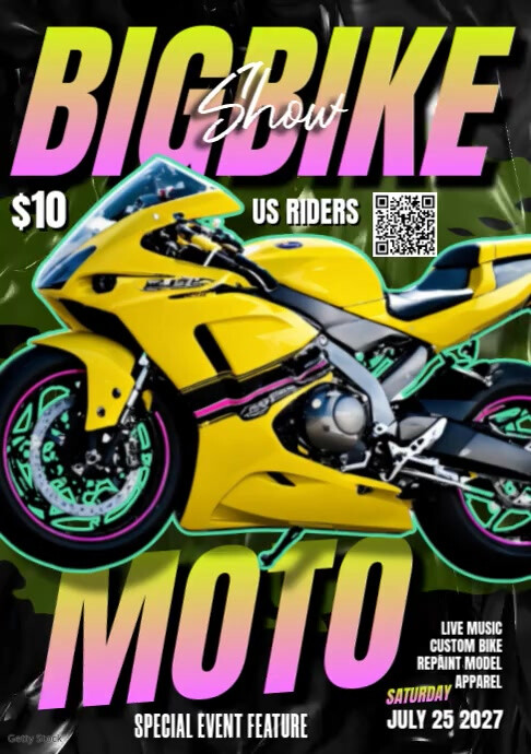 Big Bike Poster Template | PosterMyWall