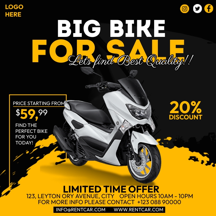 Big Bike Sale Instagram Template | PosterMyWall