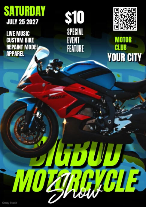 Big Bike Show Template | PosterMyWall