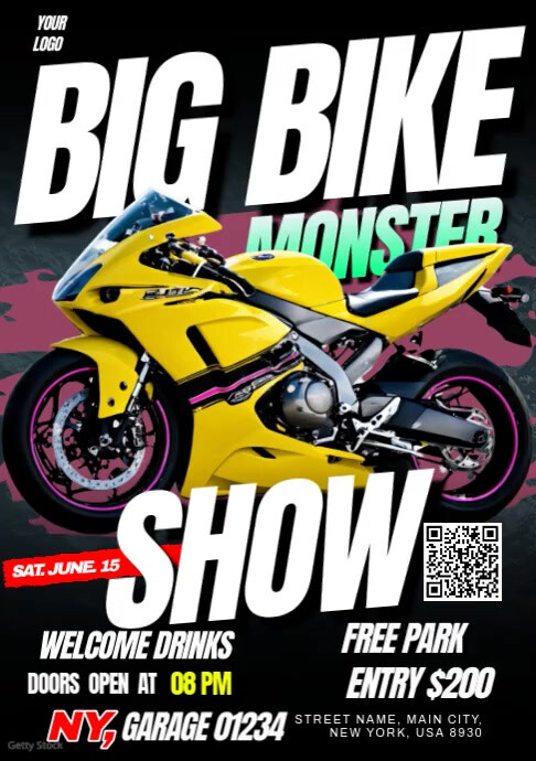 Big Bike Show Template | PosterMyWall