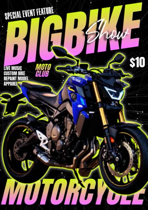 Plantilla de Big Bike Show | PosterMyWall