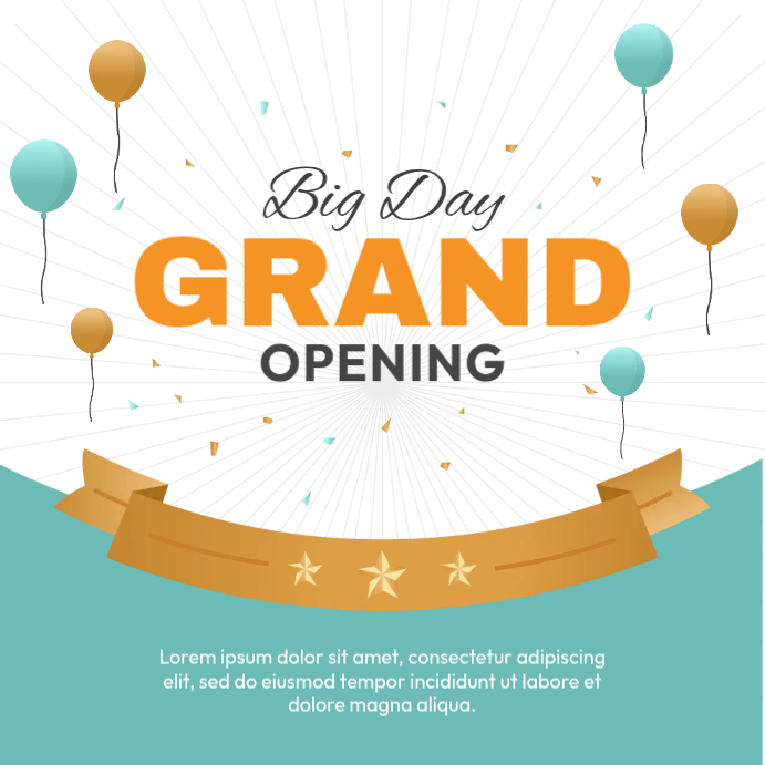 Big Day Grand Opening Template | PosterMyWall