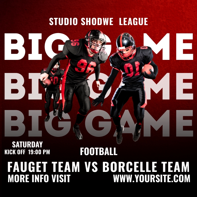Copy of Big Game American Football | PosterMyWall