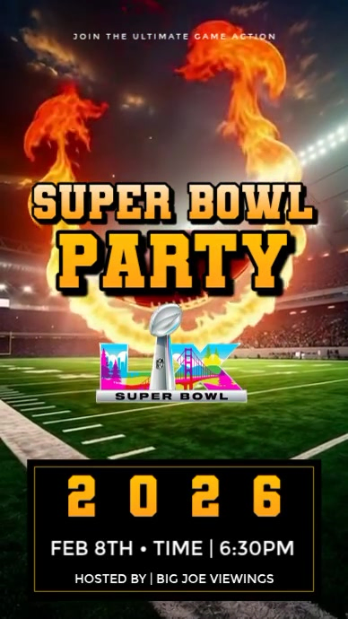 Modèle Big game day celebration template | PosterMyWall