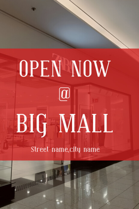 Big mall open poster Template | PosterMyWall