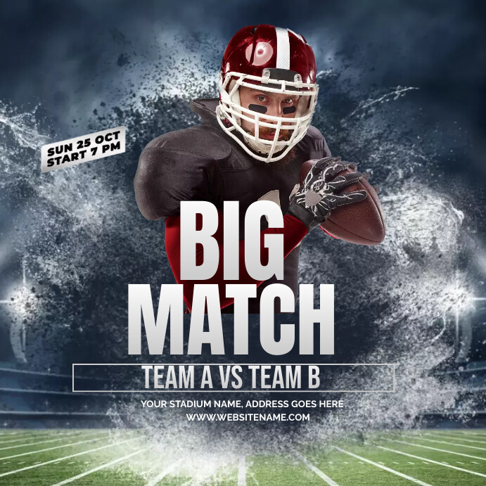Big Mat h Football Template | PosterMyWall
