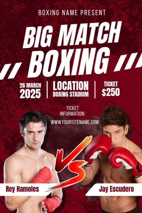 Big Match Boxing Template | PosterMyWall