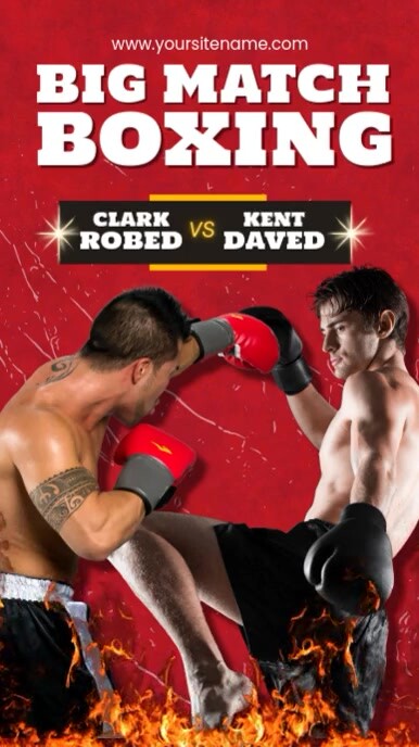 Big Match Boxing Flyer Template | PosterMyWall