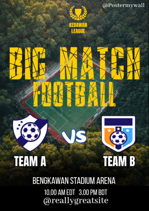 BIG MATCH Template | PosterMyWall