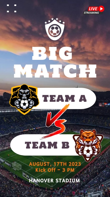 Big Match Templat | PosterMyWall